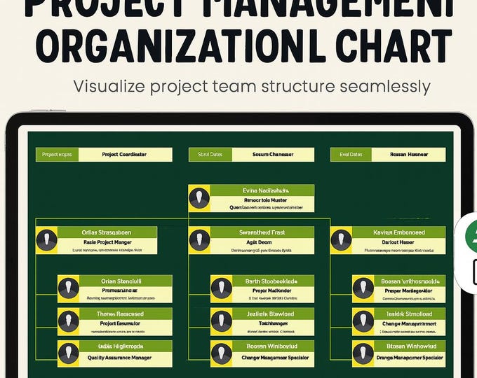 Project Team Members Chart | Project Management Template | Project ...