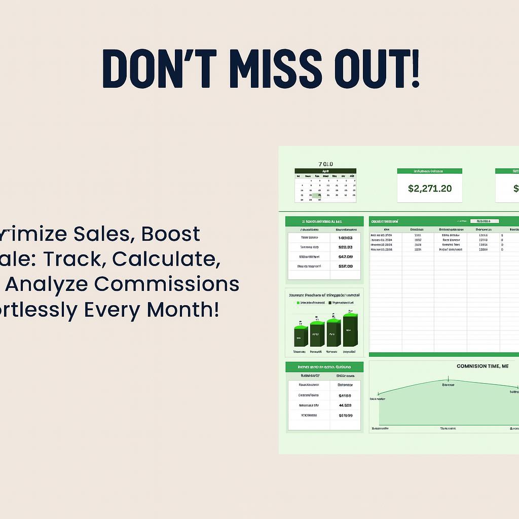 Sales Commission Tracker Template | Monthly Sales Bonus Sheet | Excel ...