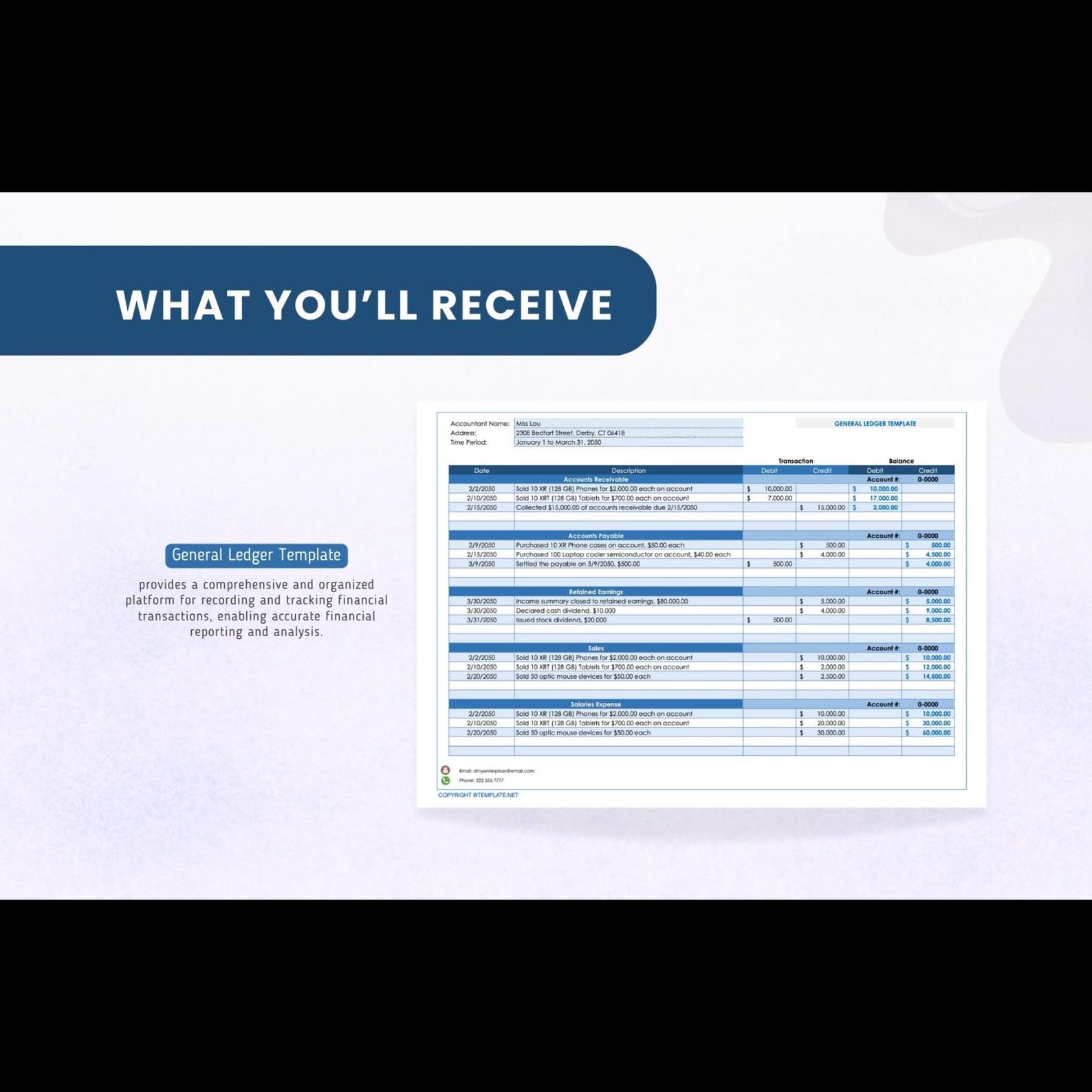 General Ledger Template Excel Google Sheets – Chart of Accounts ...