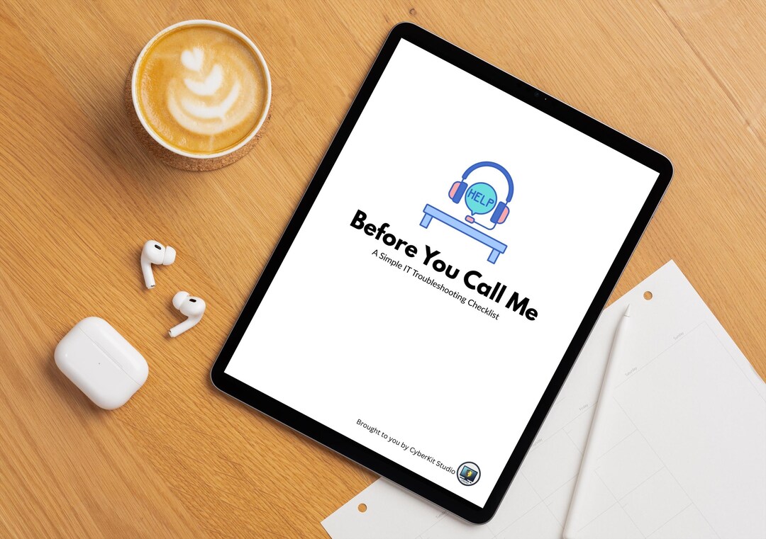 Before You Call Me IT Checklist – Editable Tech Support Template ...