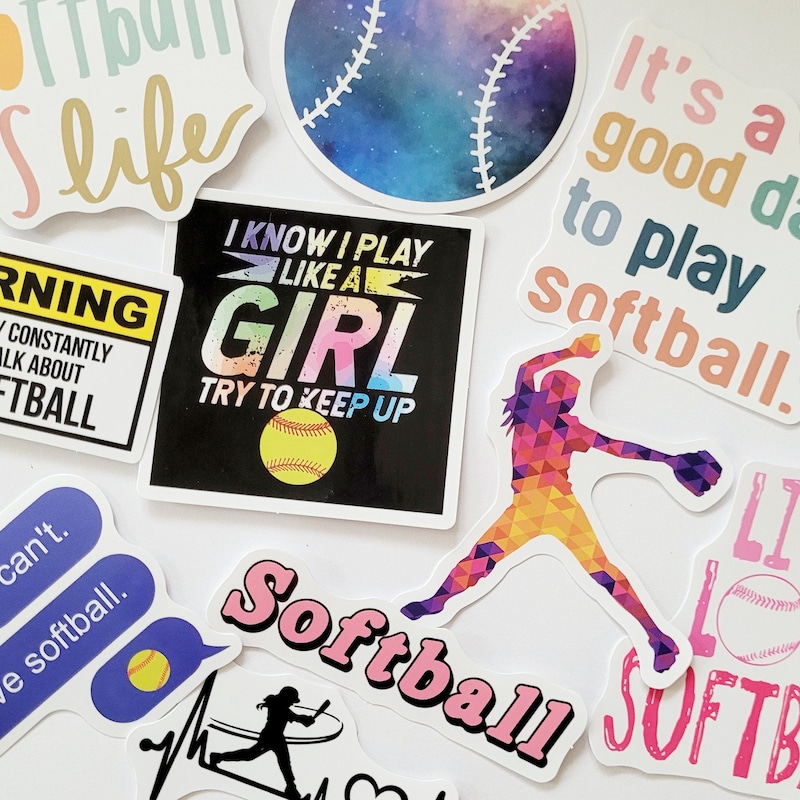 Softball Sticker - Etsy