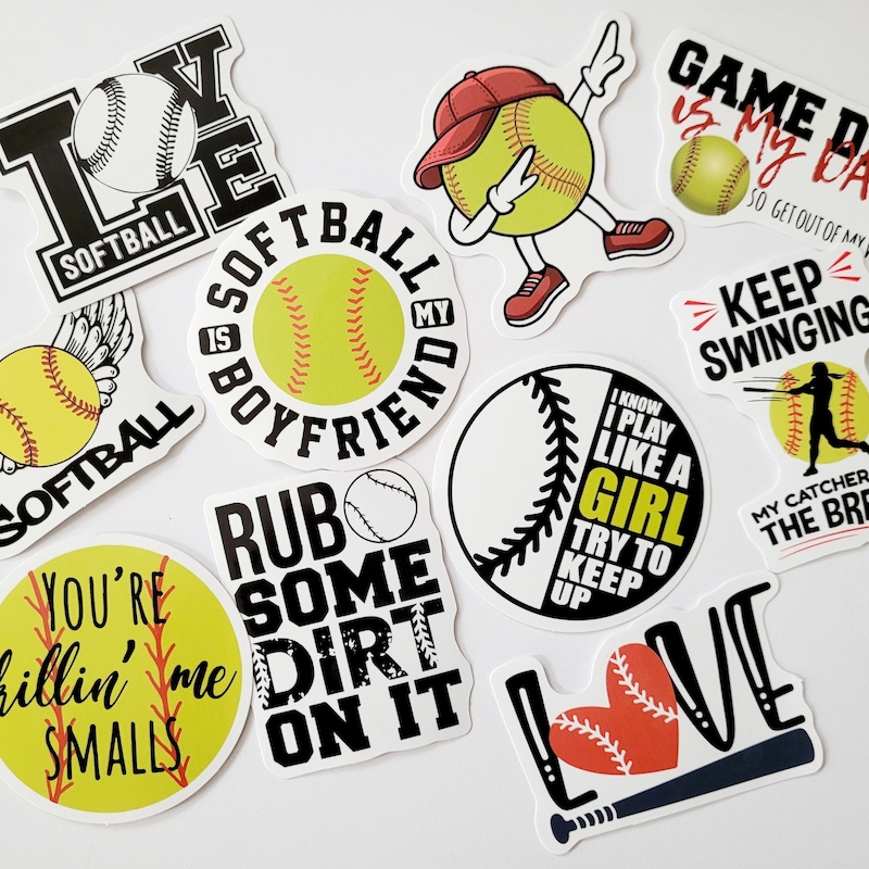 Softball Sticker - Etsy