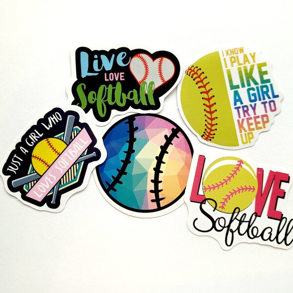 Softball Sticker - Etsy
