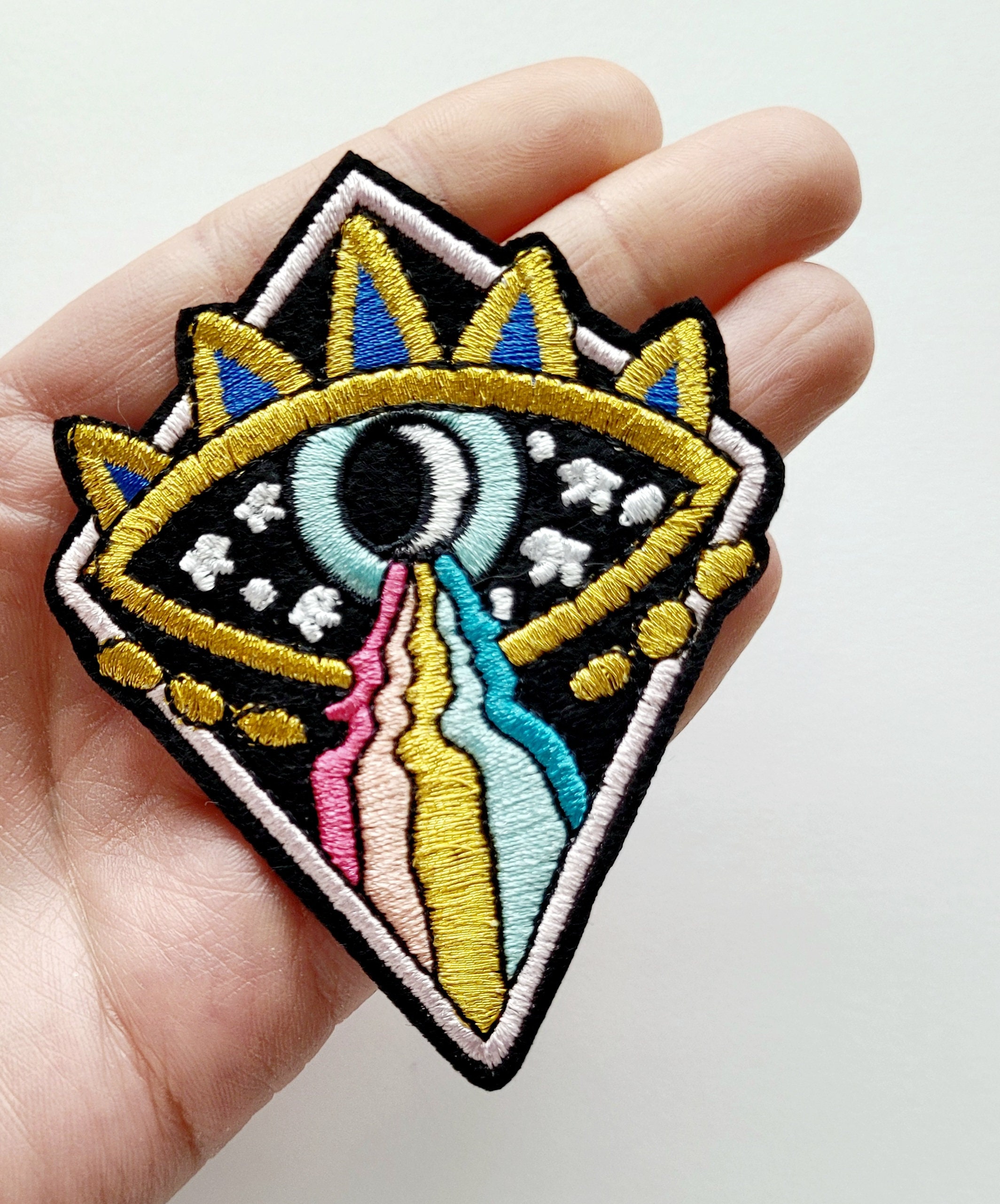 Eye Patch All Seeing Eye Patch Rainbow Diamond Eye Iron on - Etsy