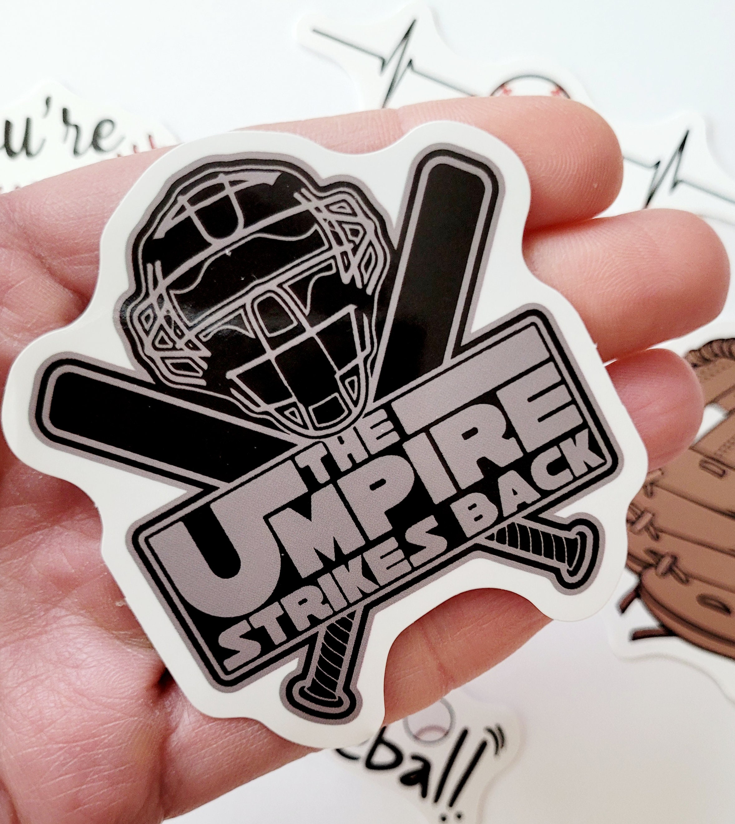 Baseball Sticker Set Glossy Water Bottle Stickers Laptop Stickers PVC ...