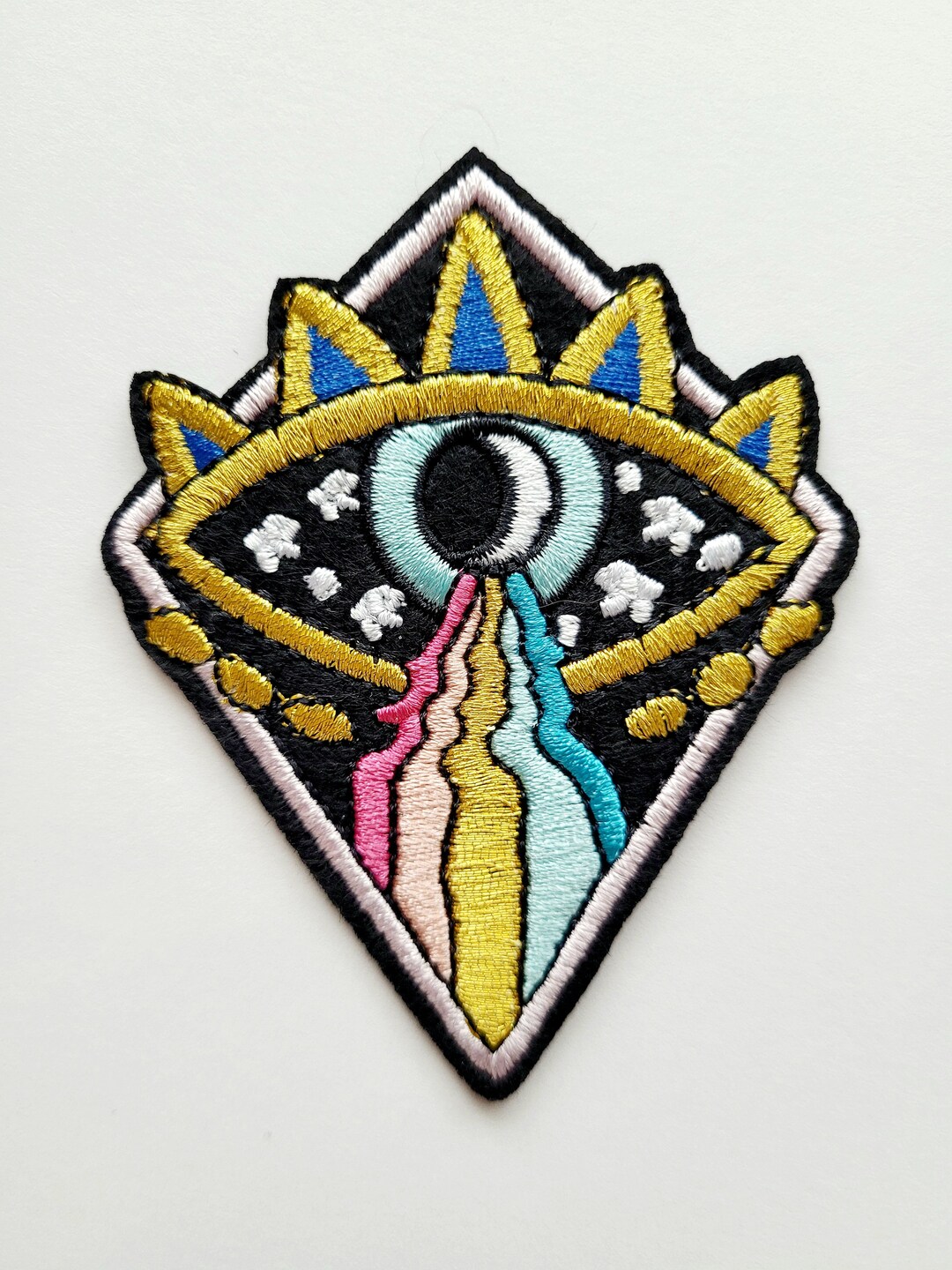 Eye Patch All Seeing Eye Patch Rainbow Diamond Eye Iron on Patch Evil ...
