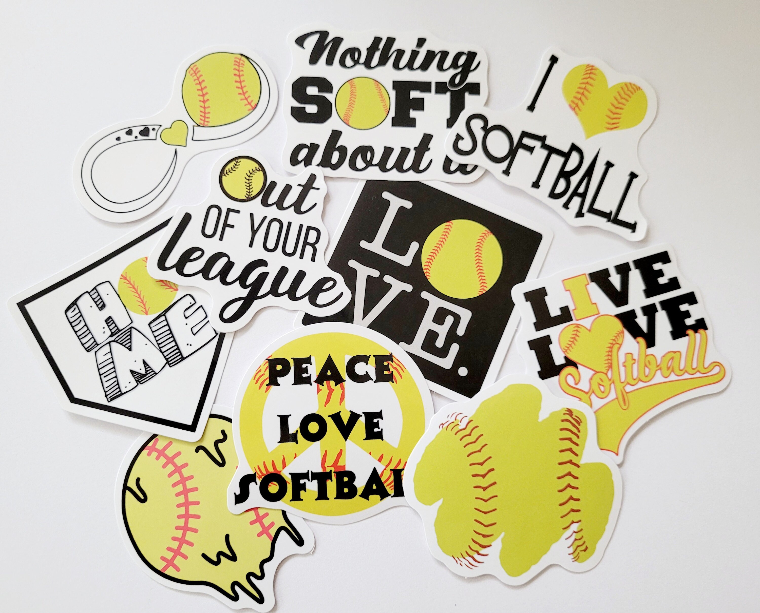 Softball Stickers Water Bottle Sticker Laptop Stickers PVC Vinyl ...