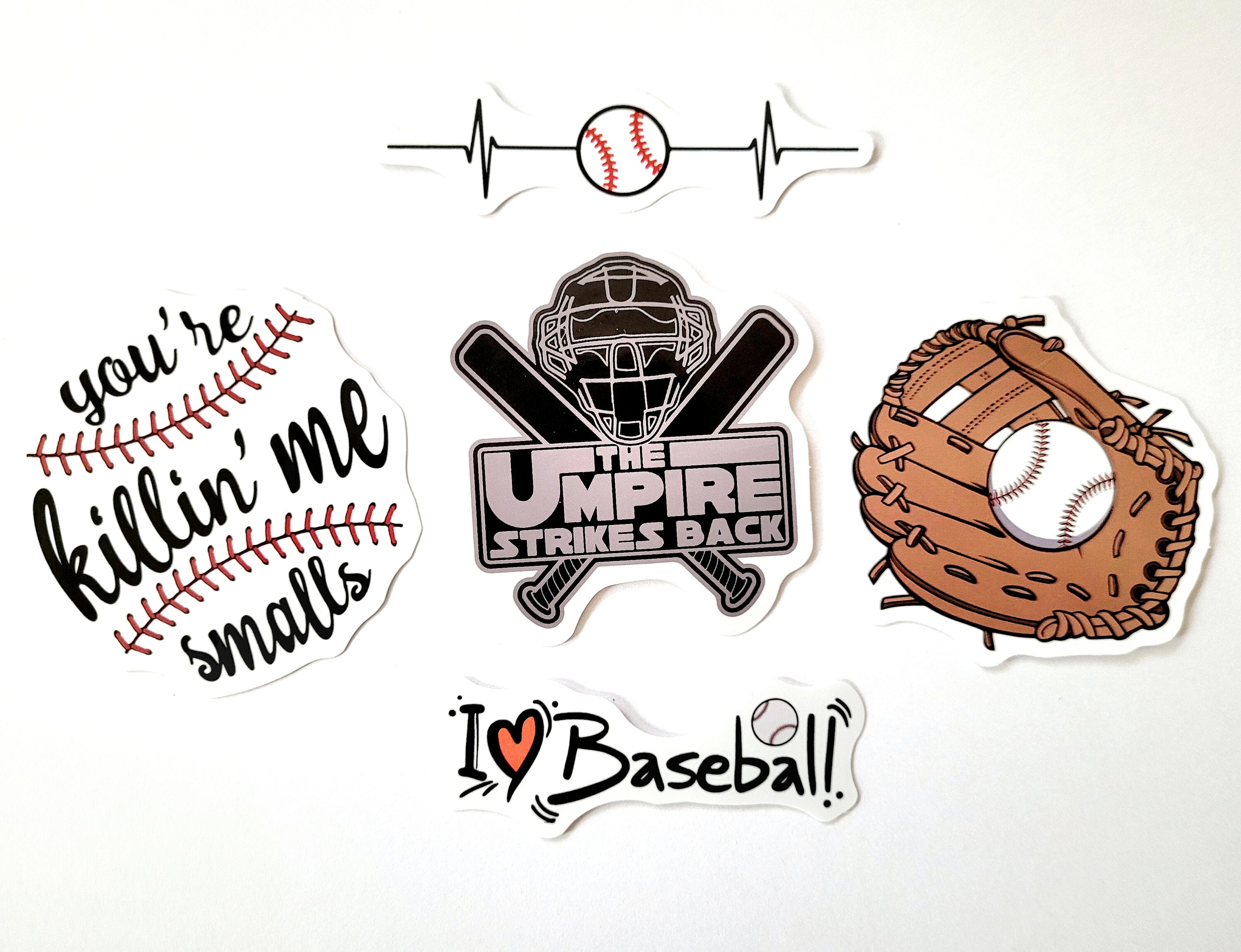Baseball Sticker Set Glossy Water Bottle Stickers Laptop Stickers PVC ...