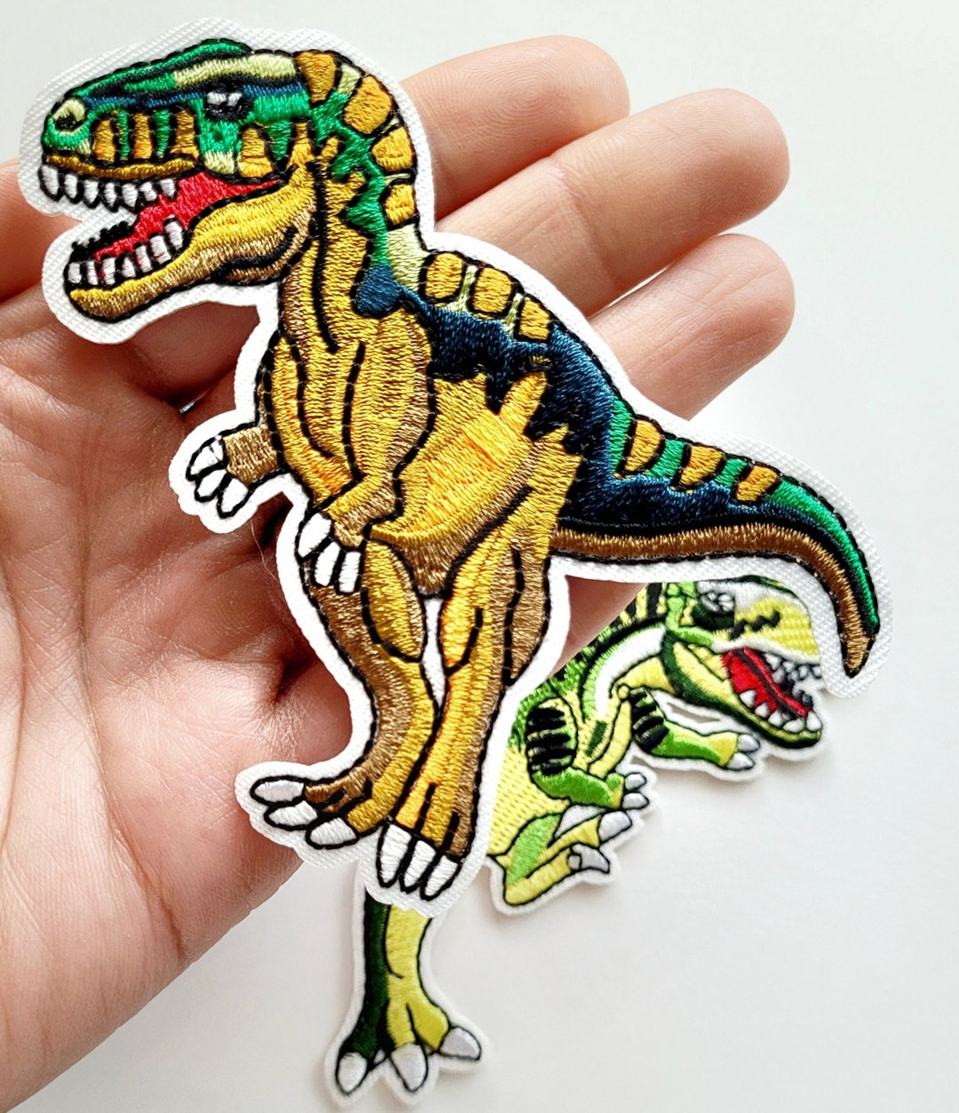 T Rex Patch Dinosaur Patch Large Dinosaur Patch Iron on for - Etsy
