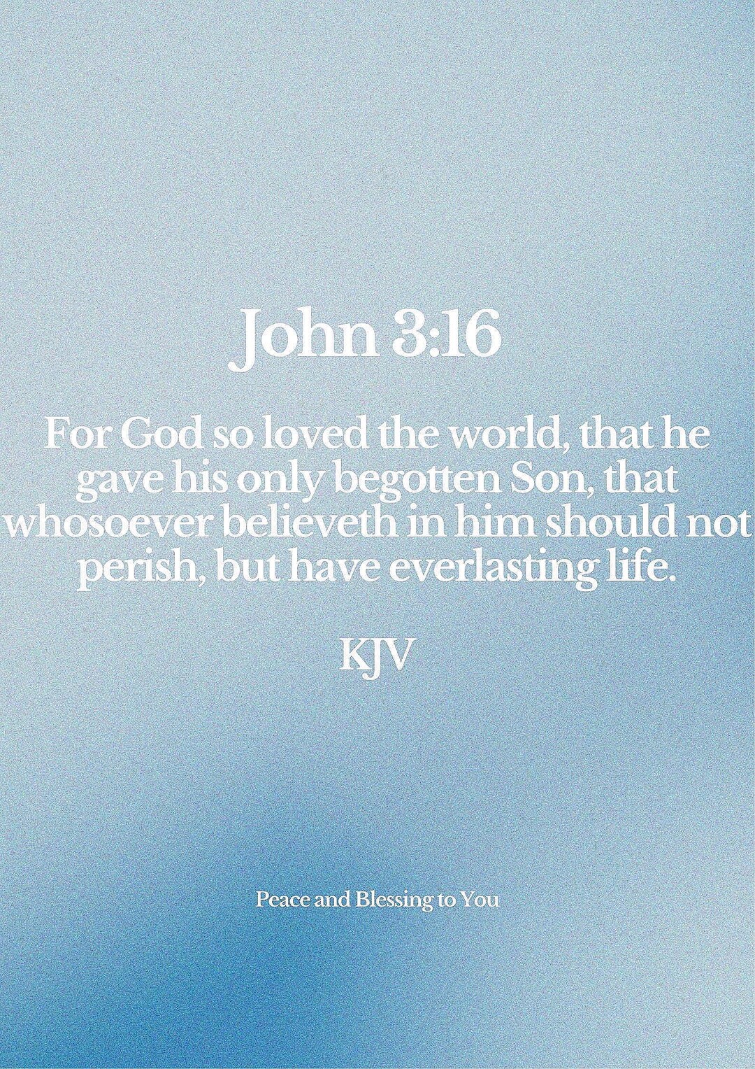 John 3:16 Printable Scripture Card + Canva Template | Christian Wall ...