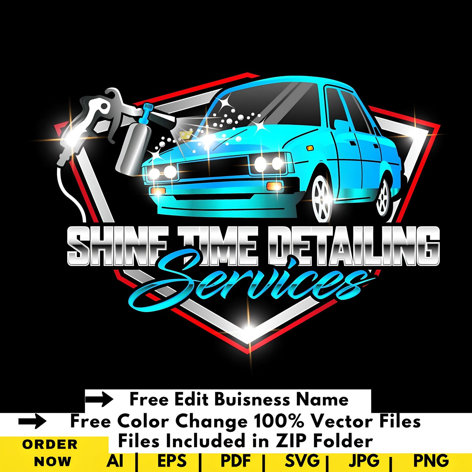 Auto Detailing Logo Car Wash Logo Washing Logo Car Detailing Logo ...