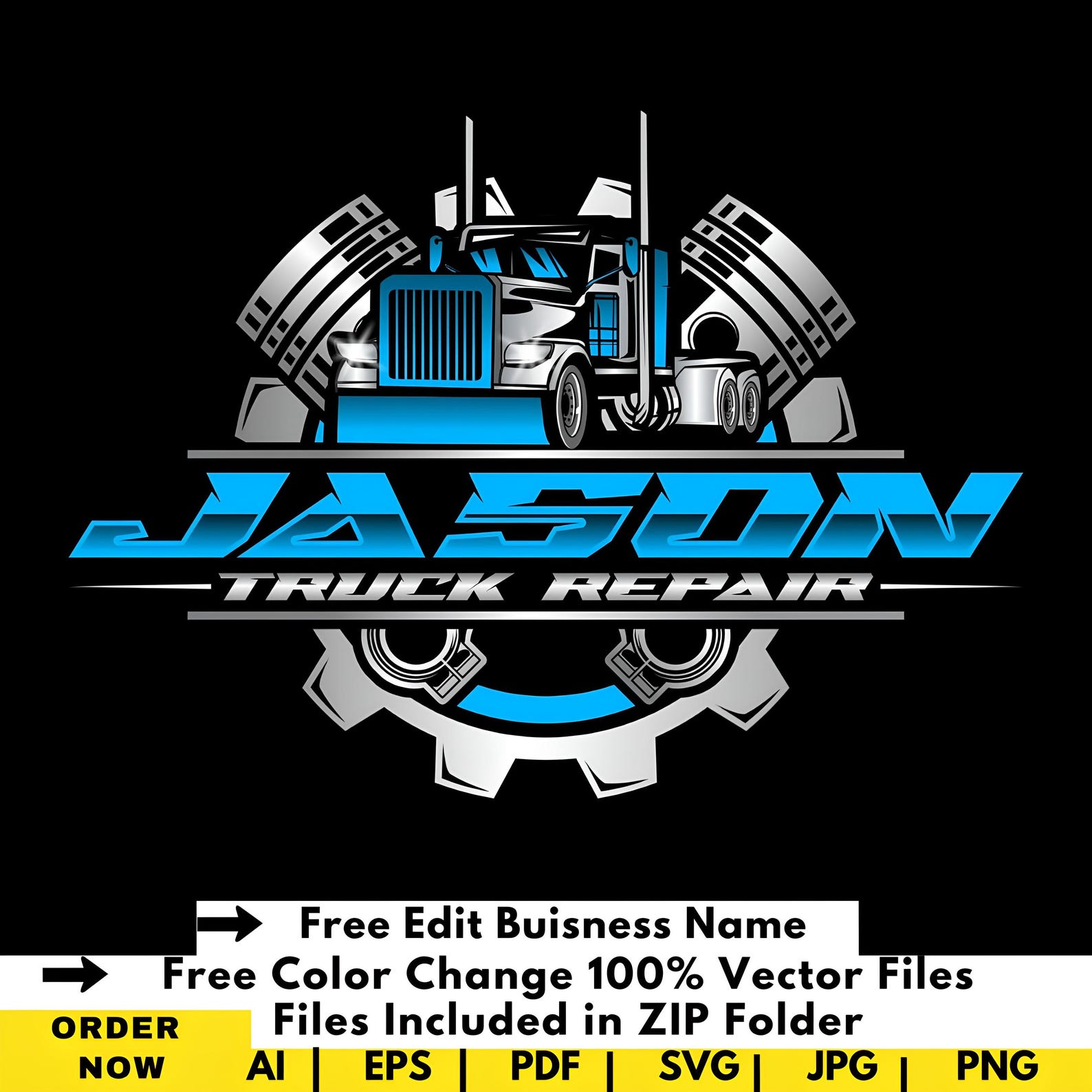 Trucking Repair Logo Trucking Service Logo Truck Trailer Logo Trucking ...