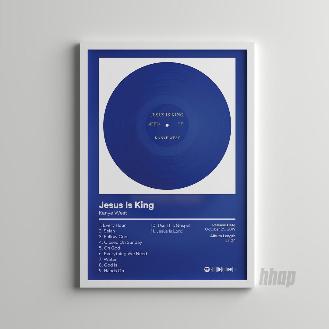 Kanye West - Jesus is King - Album Cover Poster - Custom Album Poster ...