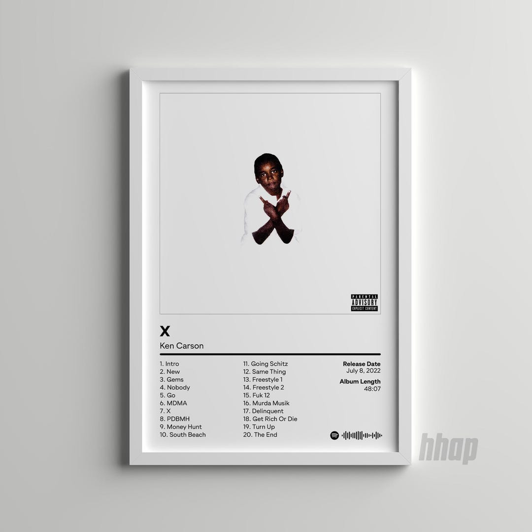Ken Carson - X - Custom Album Poster - Hip Hop Print - Ken Carson Print ...
