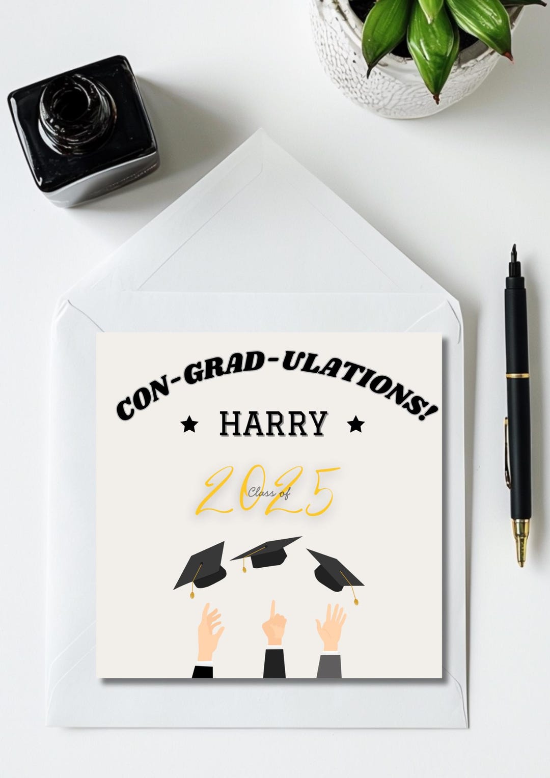 Personalised Graduation Card, Custom, Editable and Printable, Instant ...