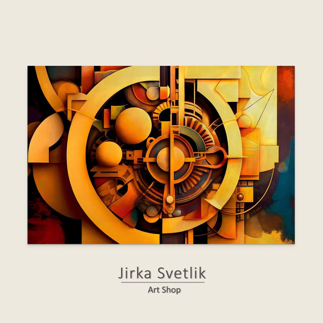 Steampunk Time Machine Poster – Abstract Wall Art Print - Etsy