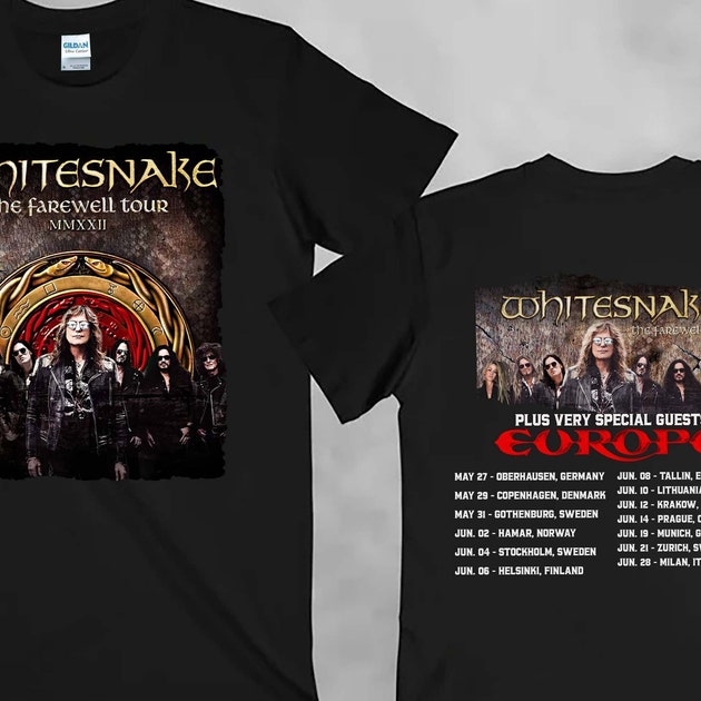 Whitesnake The Farewell Europe Tour 2022 Shirt, Whitesnake Tour Shirt ...