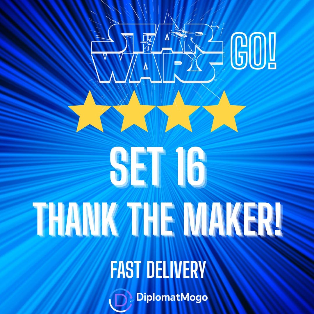 Thank the Maker ! 4 Star Set 16 Stars_wars Album Monopol_ygo Sticker - Etsy