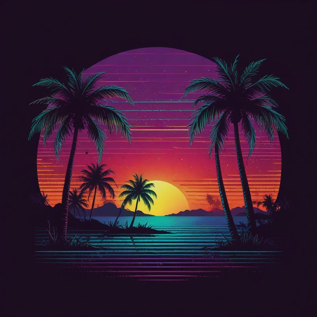 Vaporwave - Retro T-shirt Design Bundle Custom Apparel DIY Projects ...