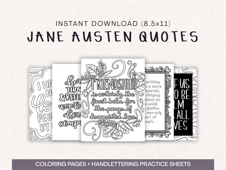 20 Jane Austen Quotes Coloring Pages – Emma, Sense and Sensibility ...