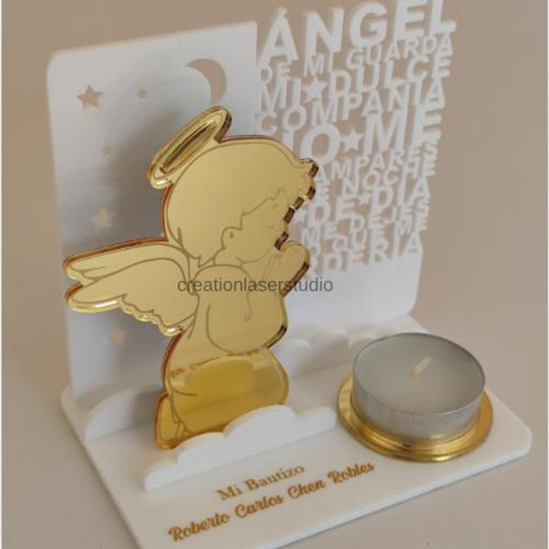 Guardian Angel Keepsake, SVG Laser File, Baptism or Confirmation ...