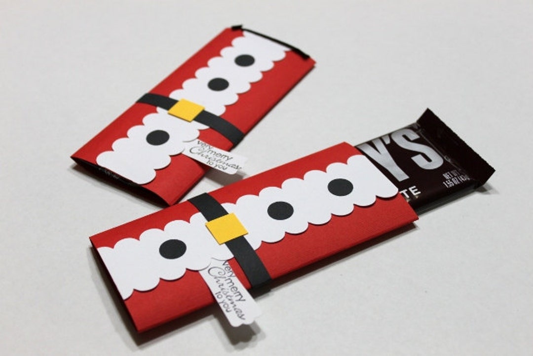 Holiday Favor, Hersheys Chocolate, Santa Treat (4 Favors) for Teachers ...