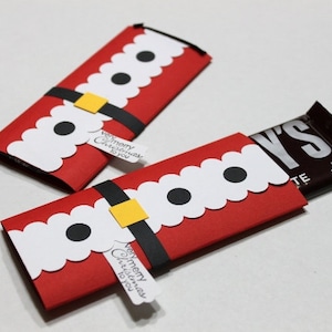 Holiday Favor, Hersheys Chocolate, Santa Treat (4 Favors) for Teachers ...