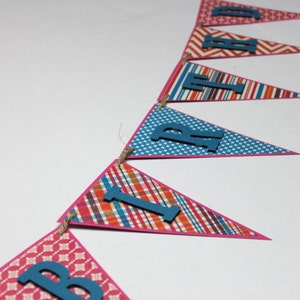 Glamping Camping Happy Birthday Banner - Pennant Banner, Birthday Party ...