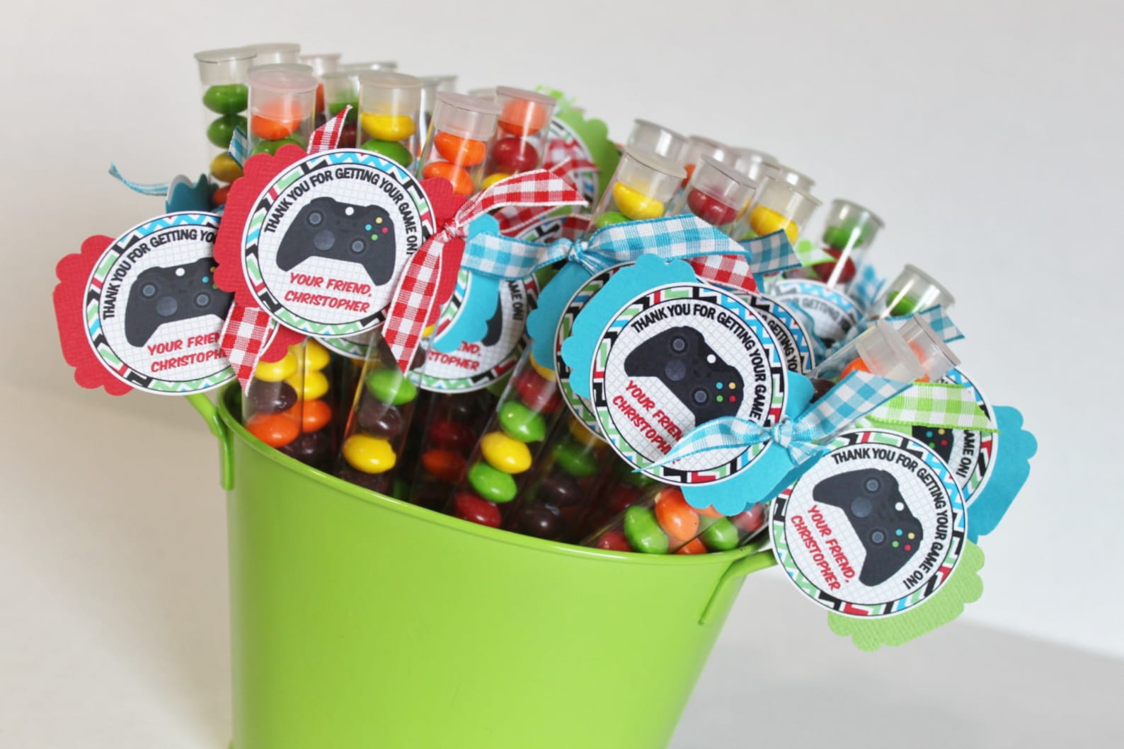 Gaming Party Favors, DIY Bonus Points Party Favor, TREAT TOPPERS Only ...