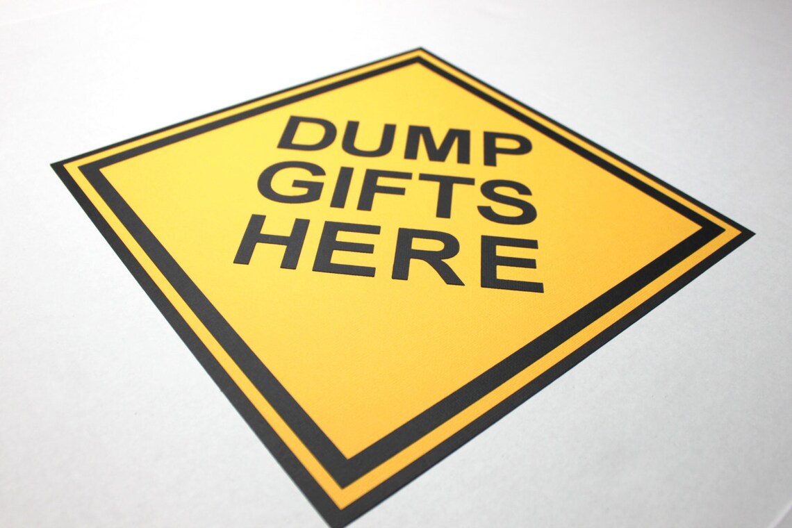 Dump Gifts Here Party Sign Race Car Birthday Party Die Cut - Etsy