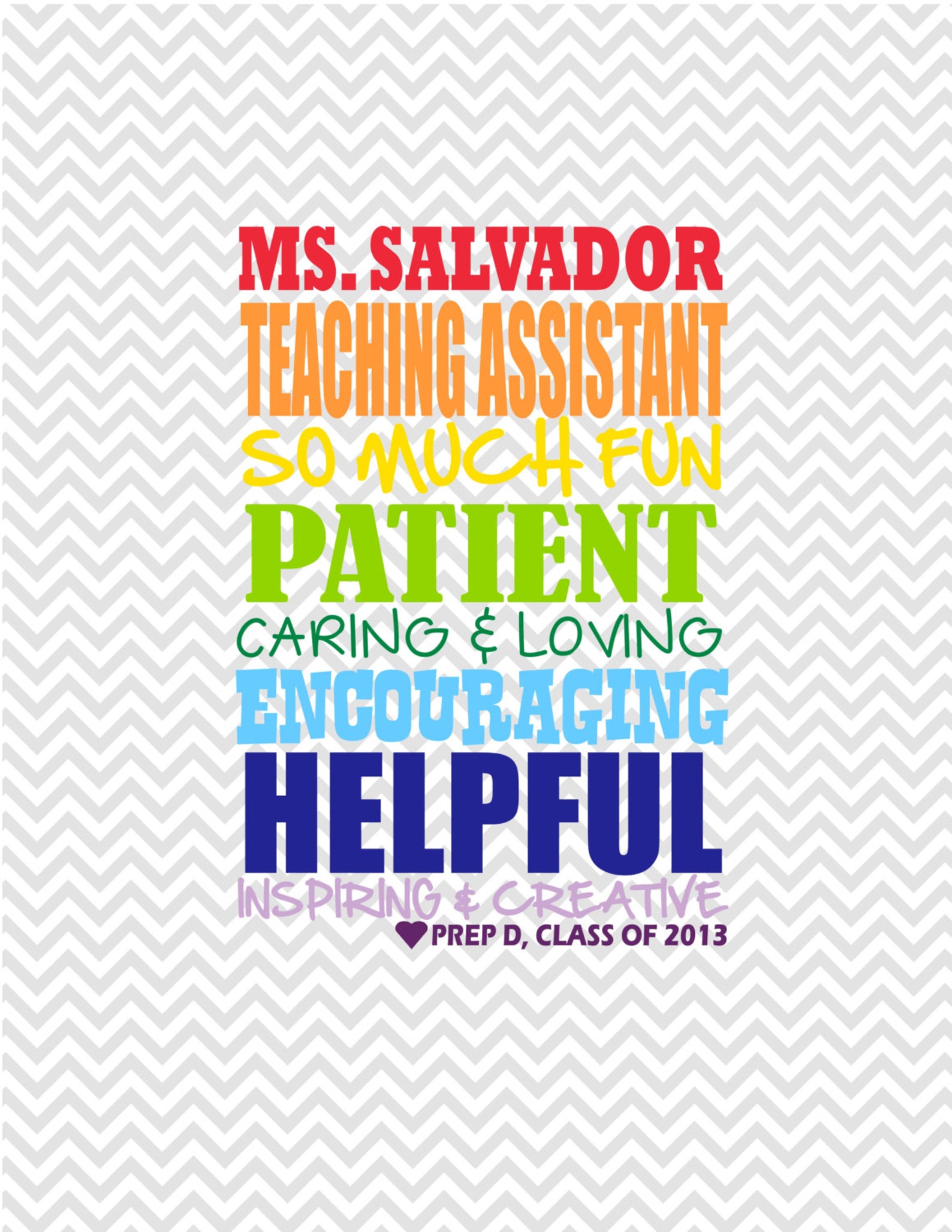 TEACHER printable teacher gift Subway Art Typography | Etsy