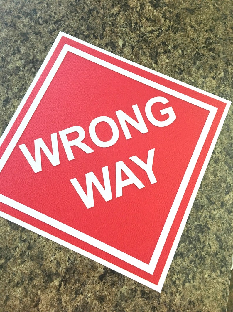 Wrong Way Party Sign, Race Car Birthday Party, Die Cut Party Sign, Race ...