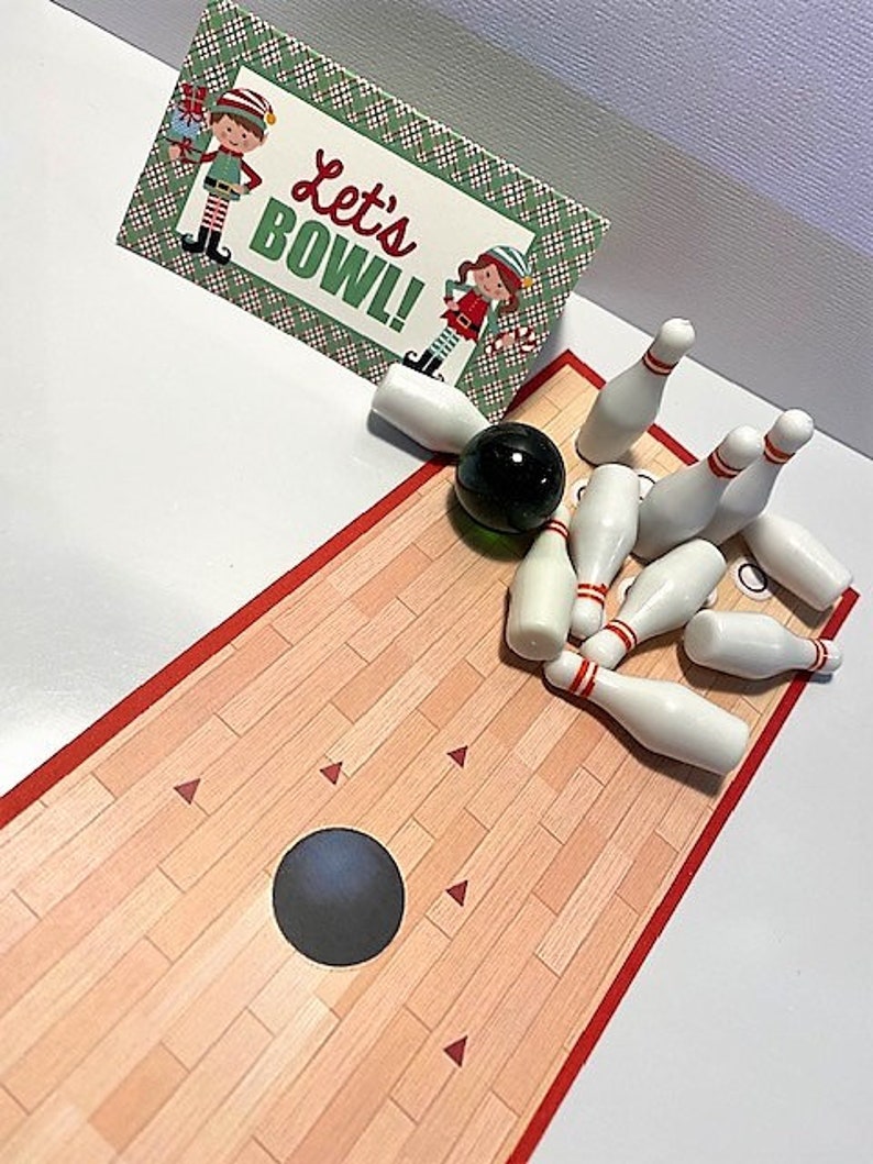 Elf Bowling Bowling Ball Bowling Pins Let's Bowl Elf - Etsy