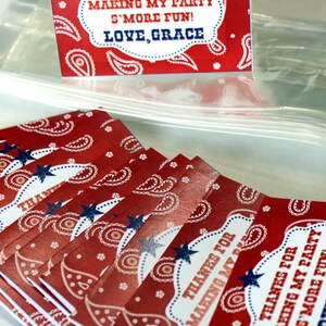 Western Birthday Party Treat Toppers PRINTABLE Cowboy Cowgirl - Smores ...