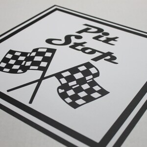 Pit Stop Party Sign, Race Car Birthday Party, Die Cut Party Sign, Pit ...