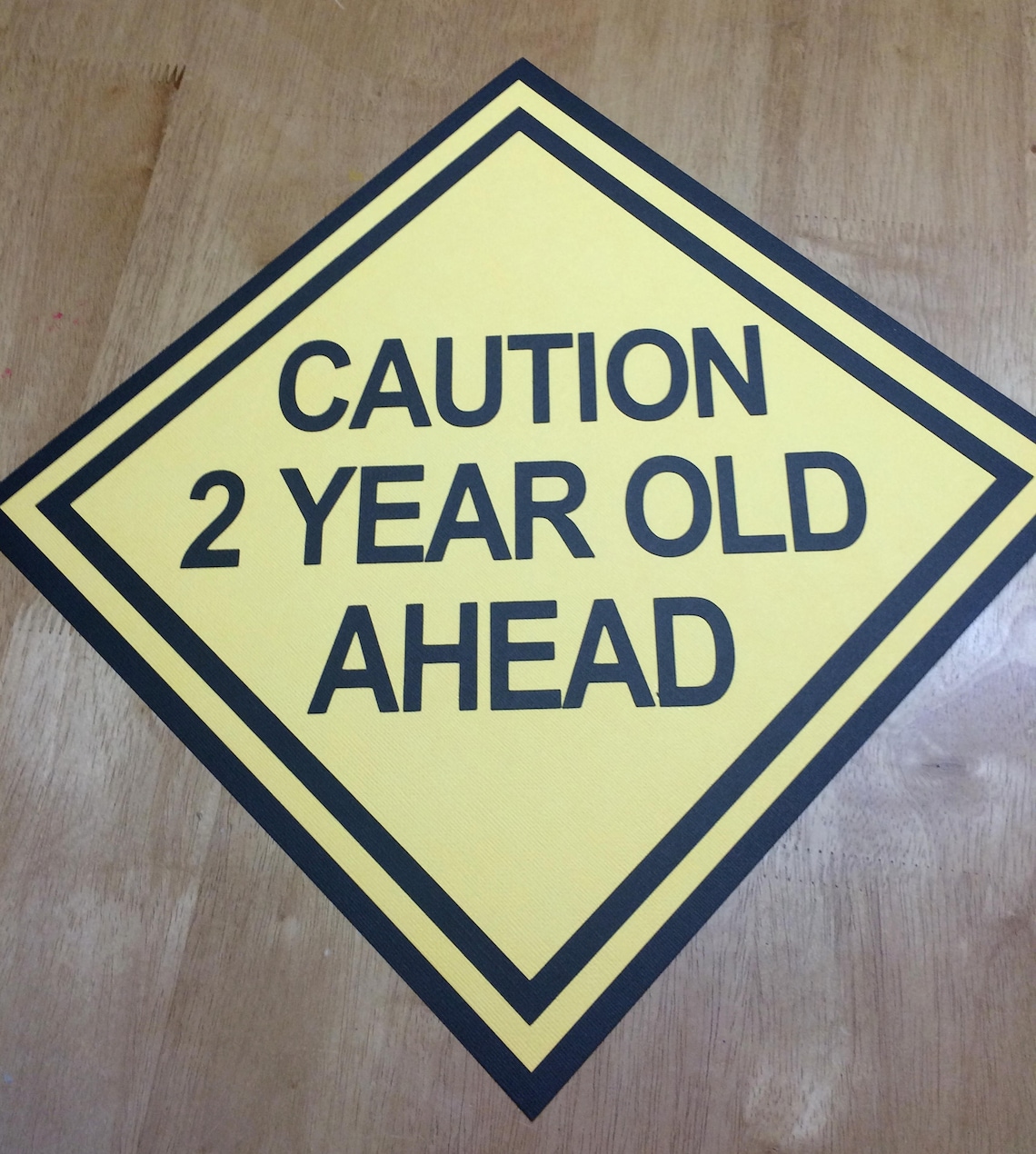 Caution sign party sign 2 year old ahead 1 year old ahead 3 | Etsy