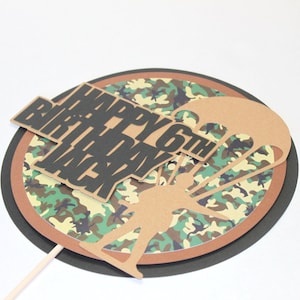 Army Cake Topper - Army Birthday Party, Army Party, Camouflage Party ...