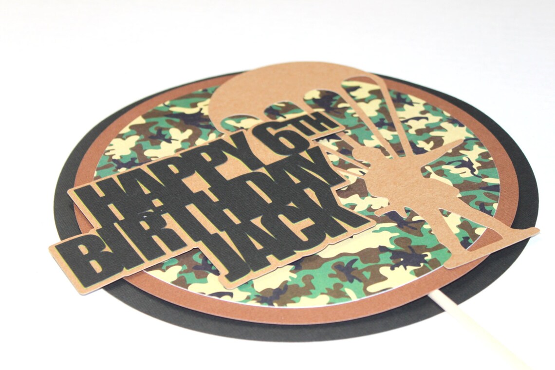 Army Cake Topper Army Birthday Party Army Party Camouflage | Etsy