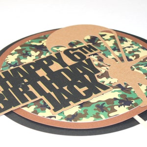 Army Cake Topper - Army Birthday Party, Army Party, Camouflage Party ...
