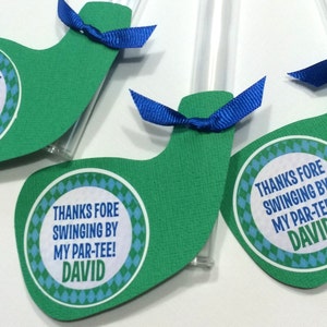 Golf Party Favor TAGS and RIBBONS ONLY, Golf Birthday Party, Golf Favor ...