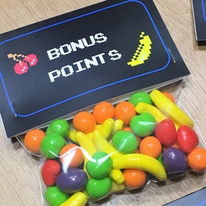 Gaming Party Favors, DIY Bonus Points Party Favor, TREAT TOPPERS Only ...