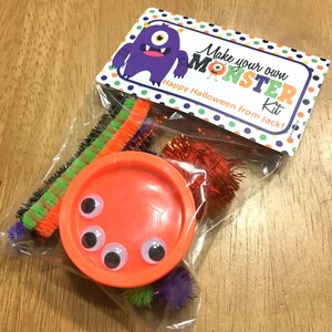 Halloween Treat Topper PRINTABLE, Make Your Own Monster Kit, Make a ...
