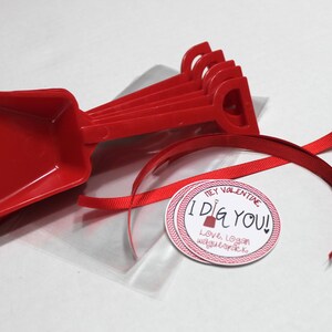 I Dig You Valentine Favor Kit, Personalized Favor Tag, Valentine Treat ...