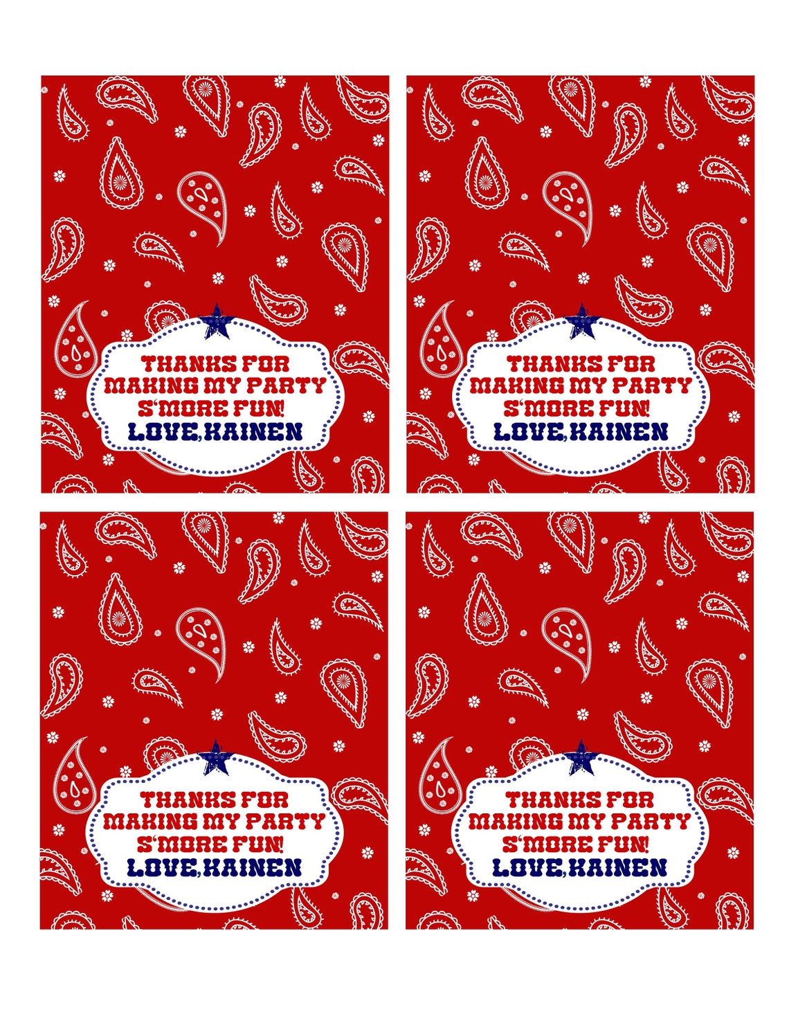 Western Birthday Party Treat Toppers PRINTABLE Cowboy Cowgirl - Etsy