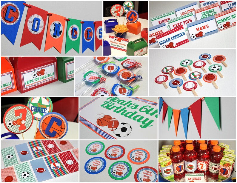 All Sports Party Favor All Sports Party Treat Birthday - Etsy