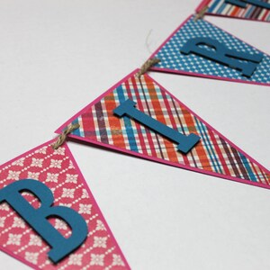 Glamping Camping Happy Birthday Banner - Pennant Banner, Birthday Party ...