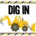 Construction Birthday Party Poster Sign PRINTABLE Dig In - Etsy