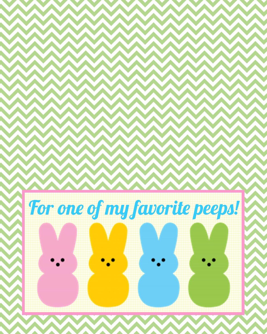 Easter Treat Topper, Peeps, Favorite Peeps, PRINTABLE Treat Topper ...