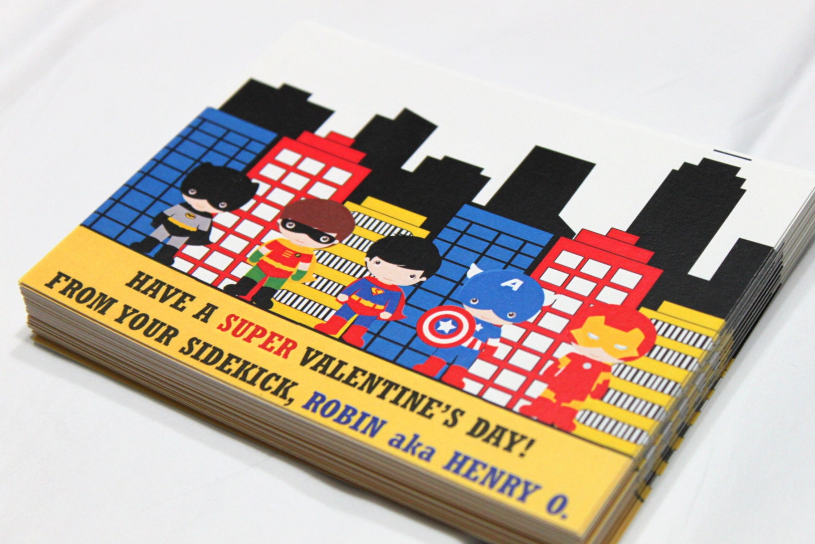 Superhero Valentine Cards Superhero Valentine Personalized - Etsy