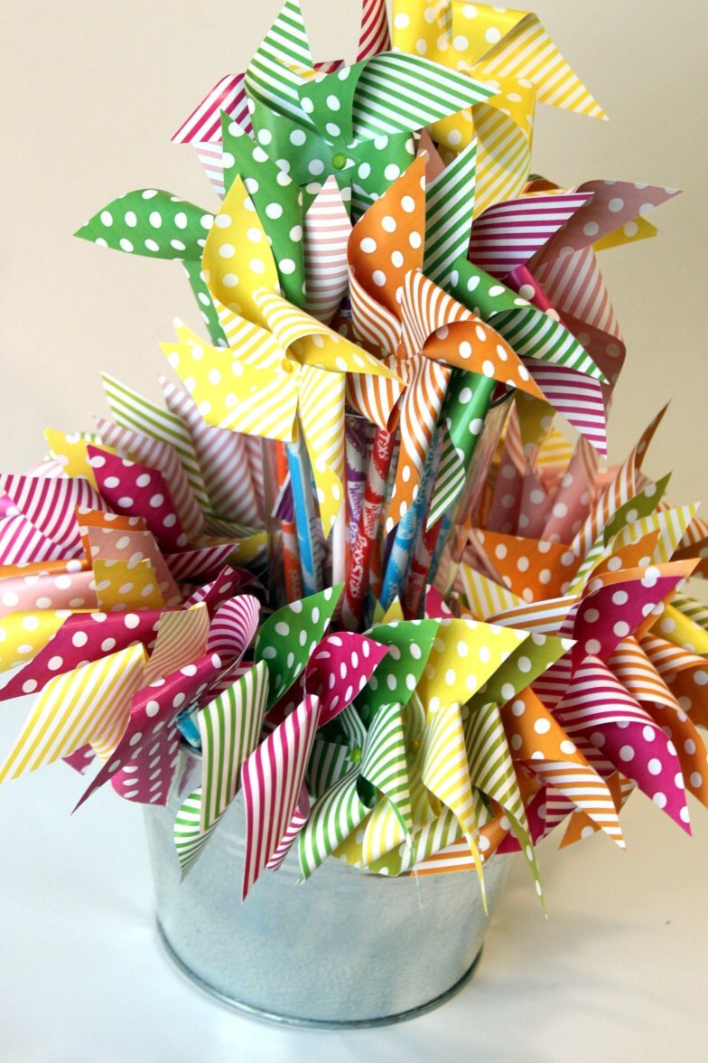 Pinwheel Pixy Stick Party Favors Wedding Favor Birthday - Etsy
